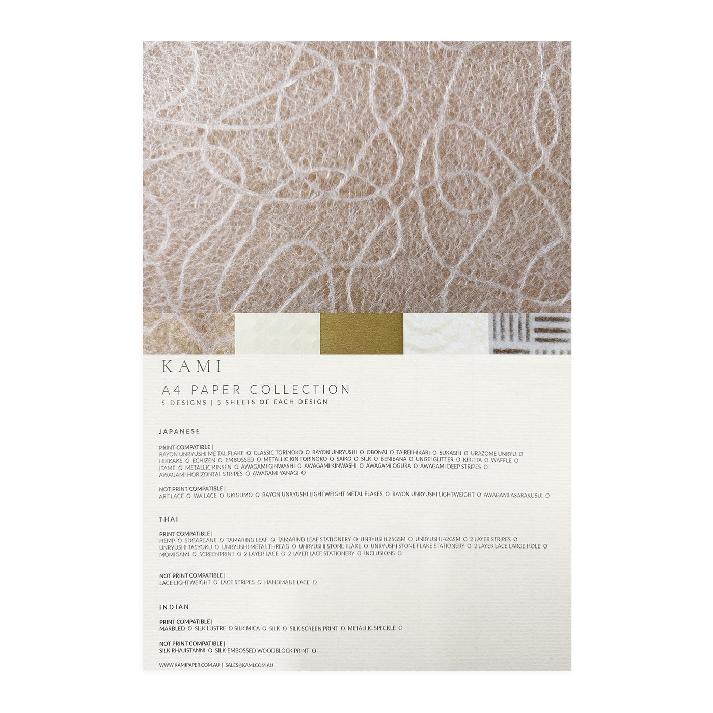 A4 Paper Pack | Japanese Collection T | 5 Designs | 25 Sheets