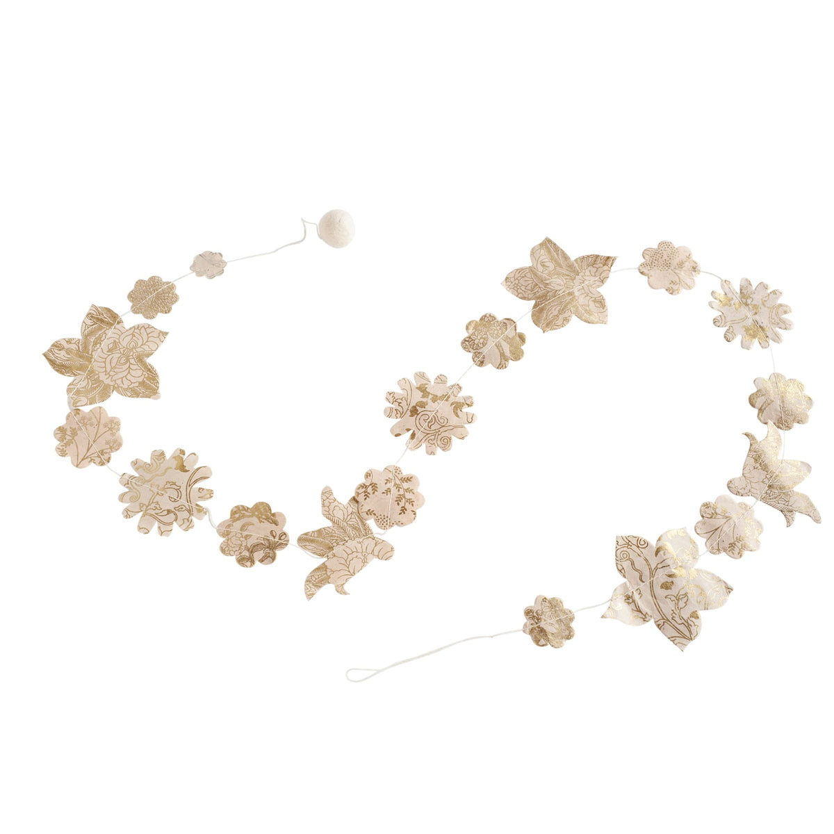 Paper Garland | Handmade Nepalese Lokta Paper | Flower | Kami | 2 COLO