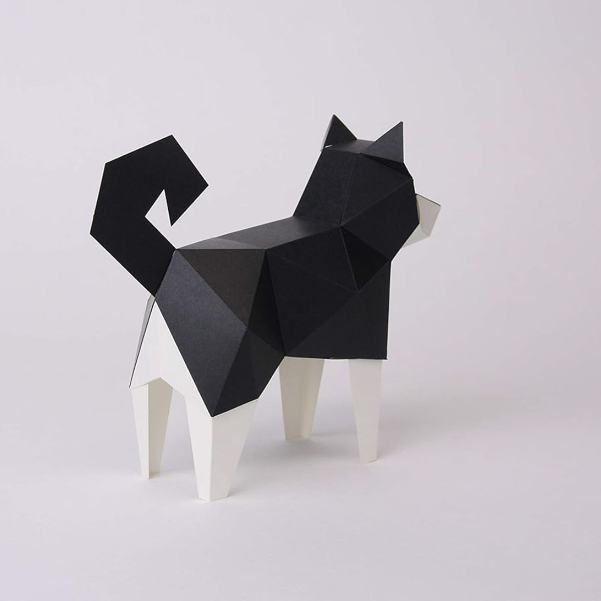 3D Cardboard Model Kit | TINY Animals | Shiba Inu | Black | Kaku Kaku