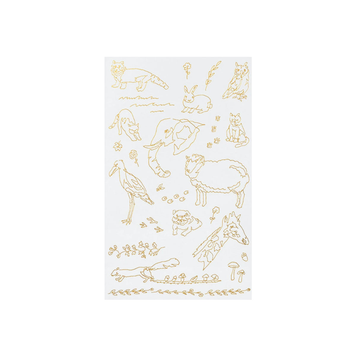 Sticker | Foil Transfer Sticker | Land Animals | Midori