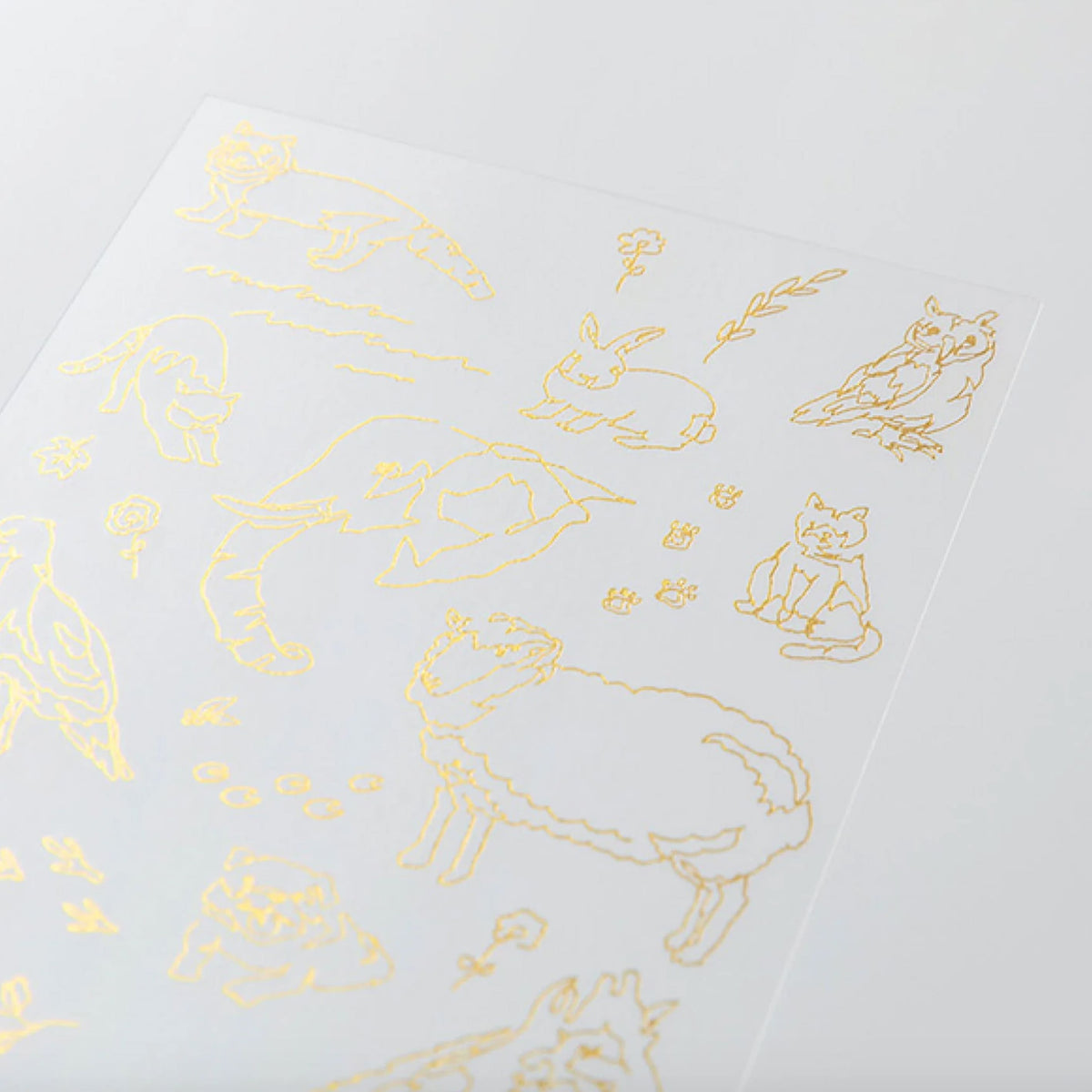 Sticker | Foil Transfer Sticker | Land Animals | Midori