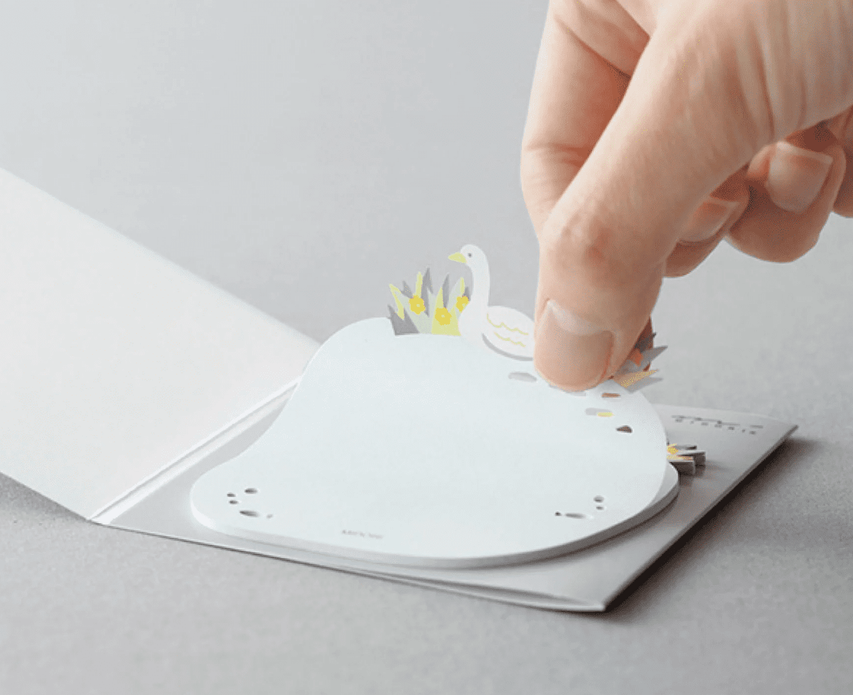 Die Cut Sticky Notes | Swan | Midori